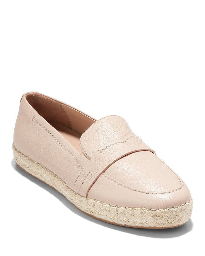 Cole Haan Women's Montauk Almond Toe Black Espadrille Loafers ...