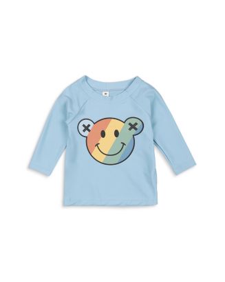 Huxbaby Boys' Smiley Rainbow Bear Print Long Sleeve Rash Guard - Baby ...