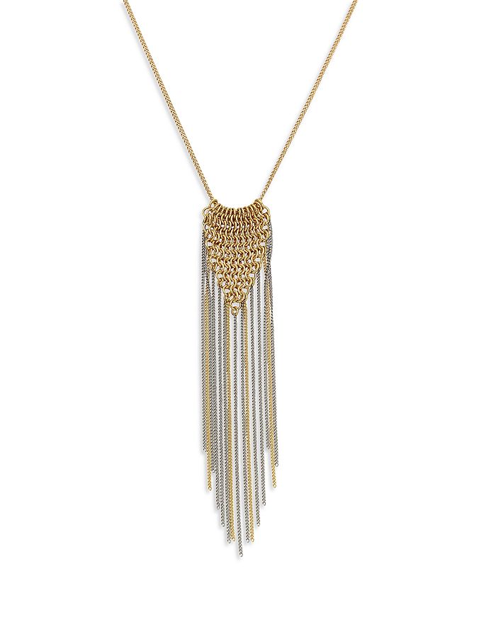 ALLSAINTS Chainmail Fringe Pendant Necklace, 31" | Bloomingdale's