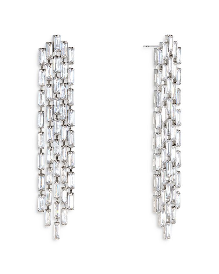 Shashi Sterling Silver Cubic Zirconia Cascading Drop Earrings | Bloomingdale's