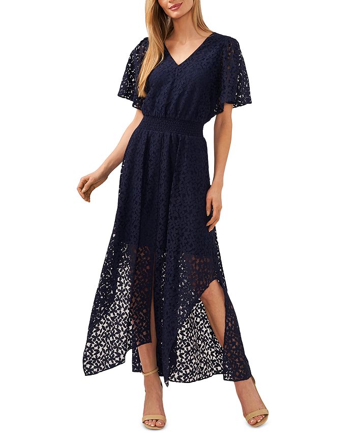 CeCe V Neck Flutter Sleeve Maxi Dress | Bloomingdale's