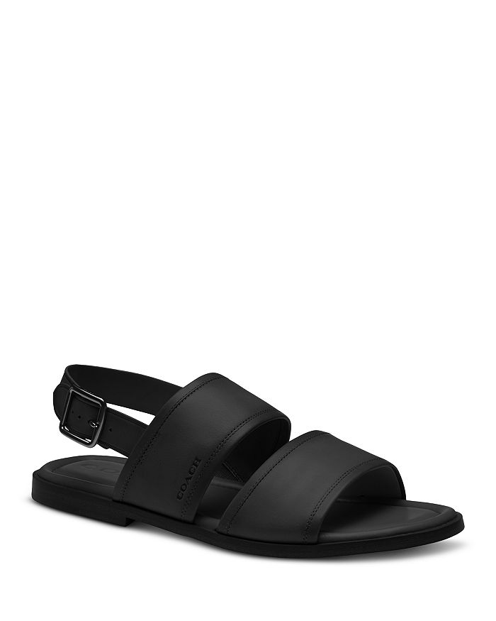 COACH Men's Julian Two Strap Leather Sandals | Bloomingdale's