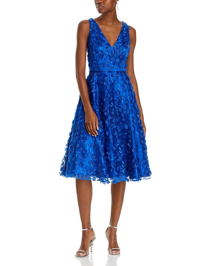 Eliza J 3D Flower Fit & Flare Dress | Bloomingdale's