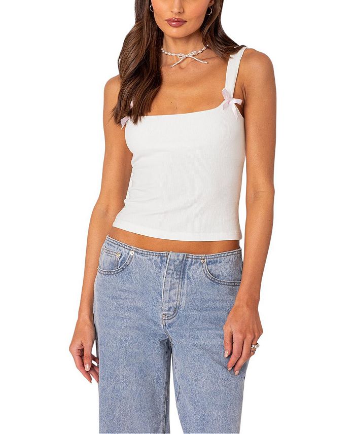 Edikted Lola Ribbed Tank Top | Bloomingdale's