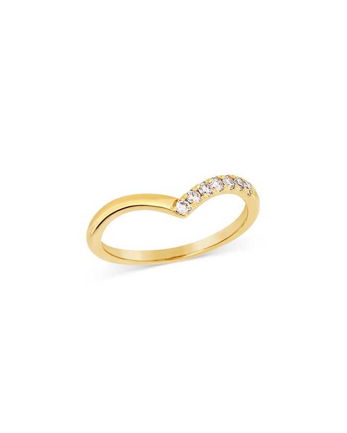 Bloomingdale's Fine Collection Champagne Diamond Chevron Ring in 14K ...