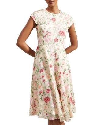 HOBBS LONDON Tia Floral Embroidered Dress | Bloomingdale's Women
