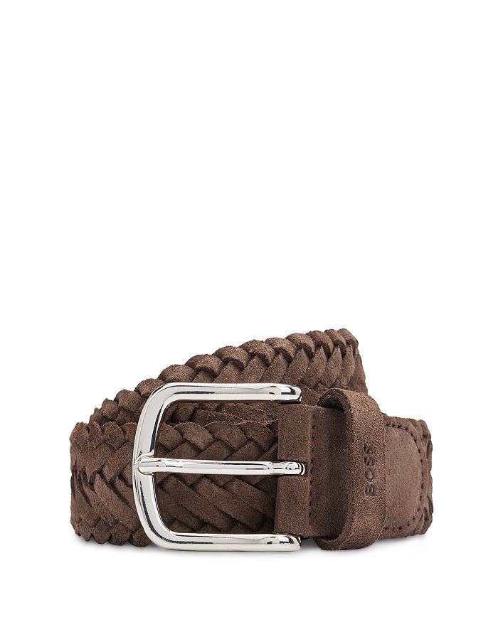 BOSS Men's Woven Leather Belt | Bloomingdale's