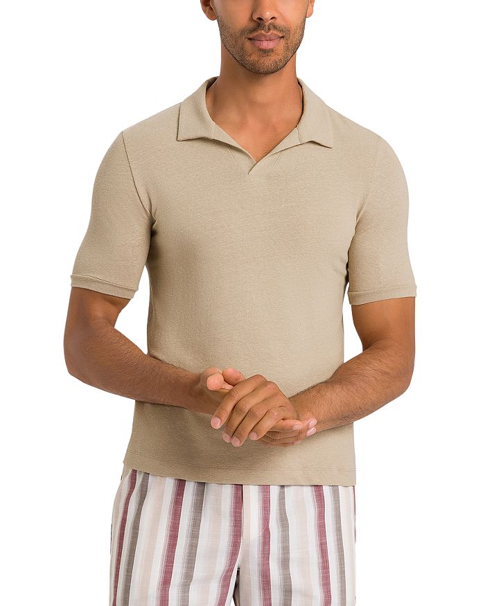 Hanro Loungy Summers Solid Open Collar Polo Shirt | Bloomingdale's