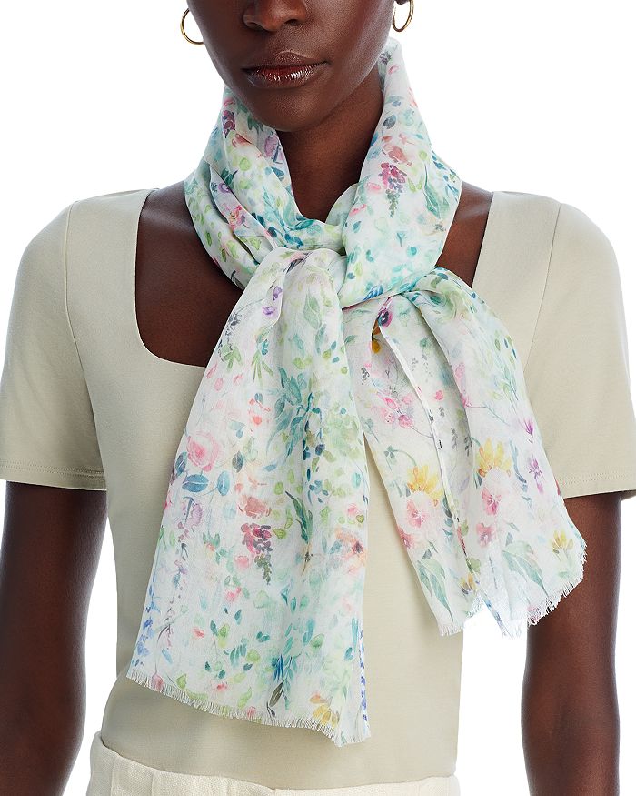Fraas Botanical Floral Scarf | Bloomingdale's