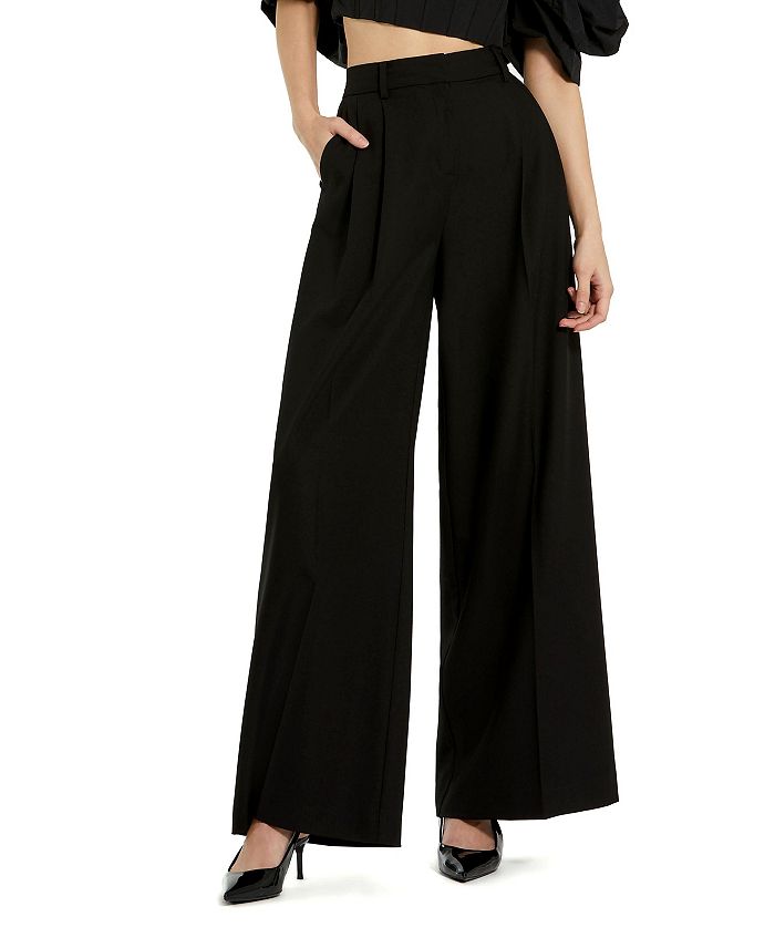 Mac Duggal Classic Crepe Wide Leg Work Trouser | Bloomingdale's