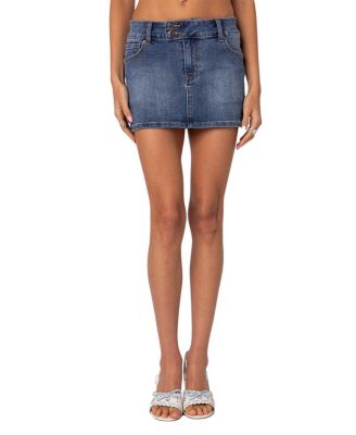 Edikted Eryn Denim Mini Skirt | Smart Closet