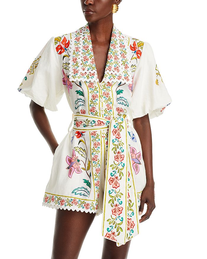 FARM Rio Floral Insects Romper | Bloomingdale's