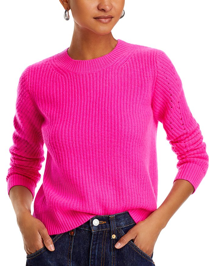 AQUA Ribbed Crewneck Sweater - 100% Exclusive | Bloomingdale's
