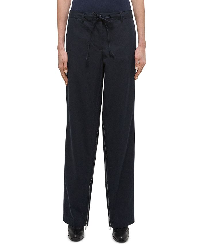 Helmut Lang Inner Gusset Zip Wide Leg Pants | Bloomingdale's
