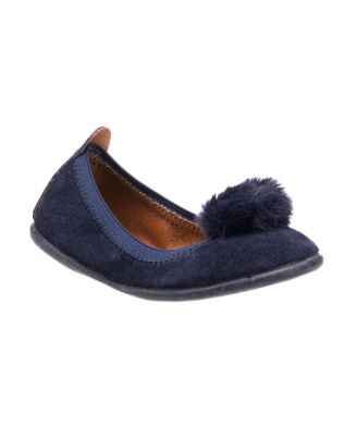 Elephantito Unisex Suede Pom Pom Ballerina | Bloomingdale's