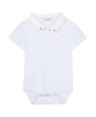 Click here for Tartine et Chocolat Monogram Stitch Collar Bodysui... prices