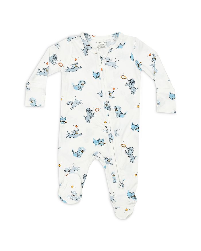 Angel Dear Boys' Playful Puppies Zip Footie - Baby | Bloomingdale's