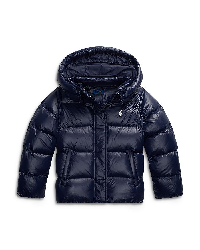 Ralph Lauren Girls' Down Hooded Jacket - Big Kid | Bloomingdale's