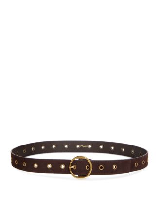 FRAME Women's Petit Circle Leather Belt | Bloomingdale's