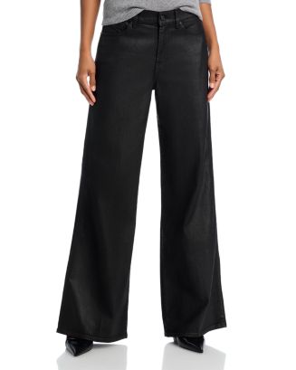 7 For All Mankind Lotta Wide Leg Jeans in Jet Setter | Bloomingdale's Women