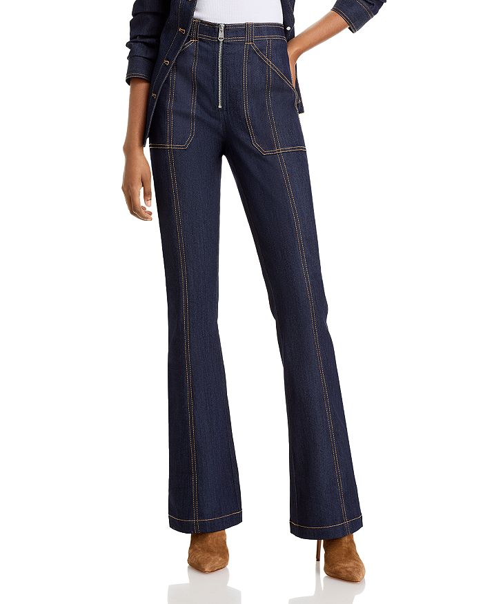 Cinq à Sept Val High Rise Flare Leg Denim Pants | Bloomingdale's