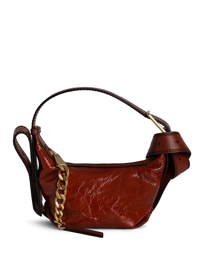 Zadig & Voltaire Le Cecilia Extra Small Creased Patent Leather Shoulder ...