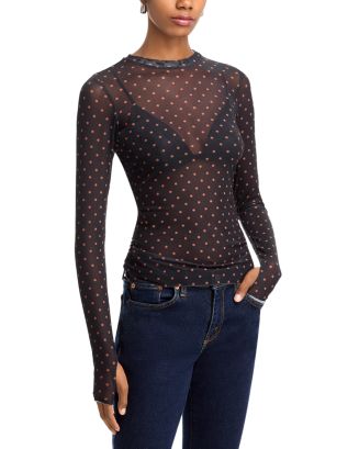AFRM Kaylee Mesh Top | Bloomingdale's