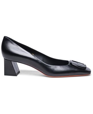 Click here for Santoni Womens Hasmig Tonal Buckle Leather Pump prices