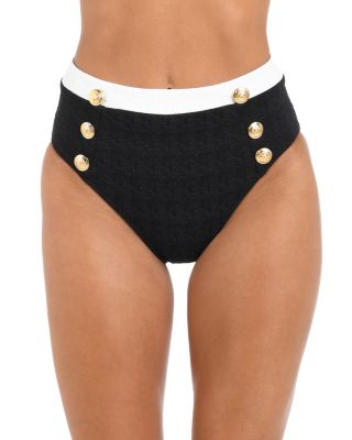LAgence Vanessa Color Blocked Bikini Bottoms
