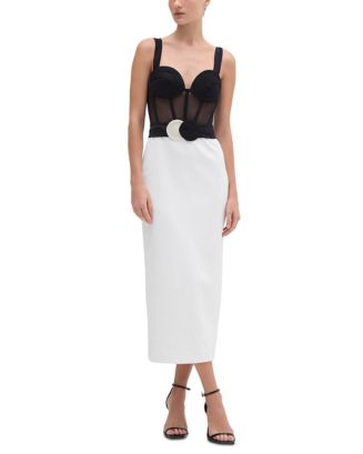 PatBO Rope Trim Corset Dress | Bloomingdale's