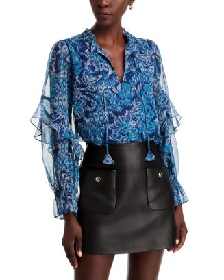 AQUA Ruffled Top - Exclusive | Bloomingdale's