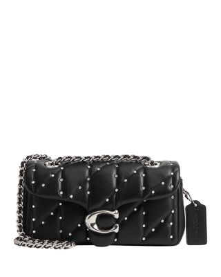 COACH Tabby Mini Crystal Rivet Quilted Leather Shoulder Bag ...