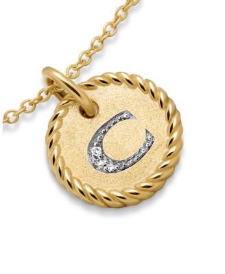 Click here for David Yurman Cable Collectibles Initial Pendant wi... prices