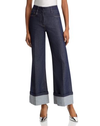 Generation Love Raquelita Sheen High Rise Wide Leg Jeans in Dark Denim ...