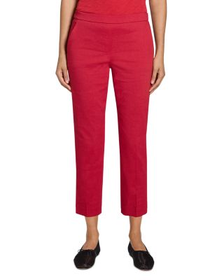 Theory Treeca 'good Linen' Pull-on Pants In Cherry | ModeSens