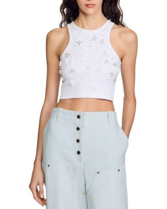 Sandro Embellished Tank Top | Bloomingdale's