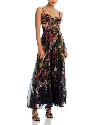 Click here for Aqua Pleated Floral Guest of Dress - Exclusive prices