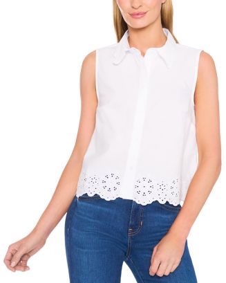 CeCe Eyelet Embroidery Top | Bloomingdale's Women
