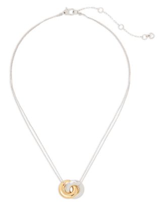kate spade new york Interlock Pendant Necklace, 16"-19" | Bloomingdale's