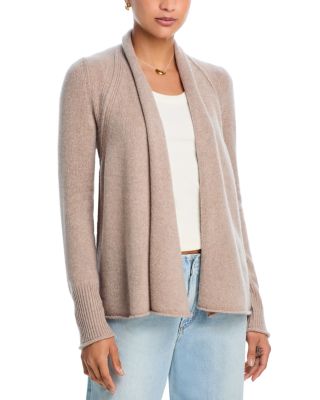 Aqua 100 Cashmere Drape Front Cardigan - Exclusive