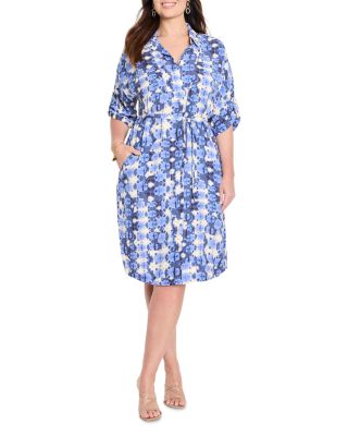 Click here for Nic+Zoe Plus Shibori Stone Belted Dress prices