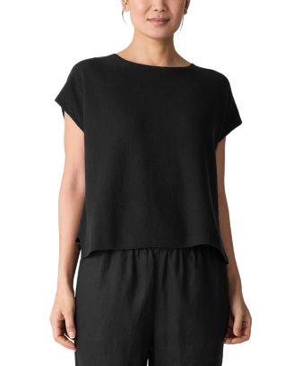 Eileen Fisher Boxy Cap Sleeve Tee | Bloomingdale's