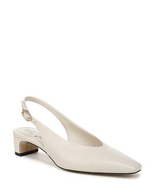Sam Edelman Womens Ronnie Slingback Pumps - Modern Ivory Leather