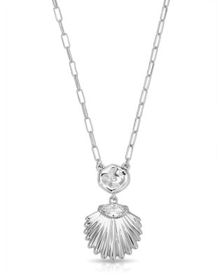 Click here for Ettika Santorini Cubic Zirconia Shell Pendant Neck... prices