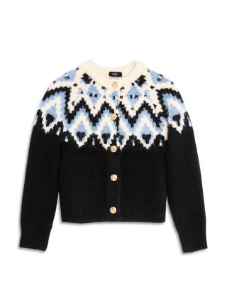 Aqua Girls Fair Isle Cardigan  Big Kid - Exclusive