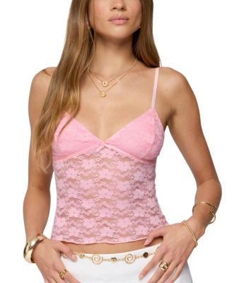 Click here for Edikted Eira Sheer Lace Tank Top prices