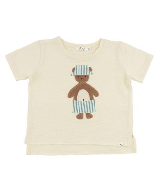 Click here for oh baby! Unisex Beach Bear Applique Raw Edge Slub... prices