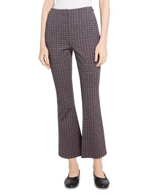 Click here for Theory Kick Flare Plaid Pants prices