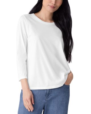 Click here for Eileen Fisher Cotton Round Neck Easy Top prices