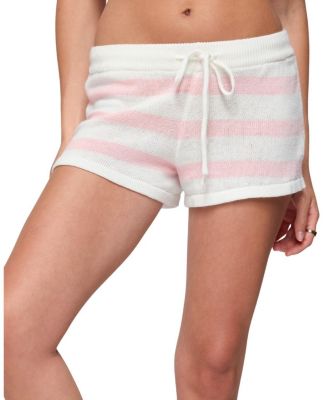 Click here for Edikted Amaris Striped Knit Shorts prices